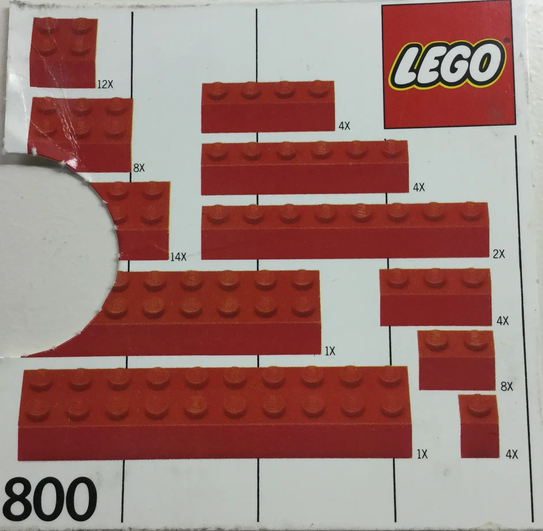 レゴ800 Extra Bricks Red｜ブリックナビ